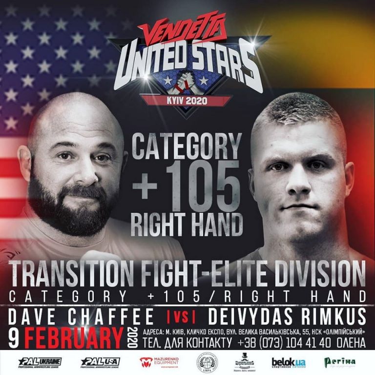INFO: VENDETTA UNITED STARS, 09 Feb 2020 • ARMWRESTLING • XSportNews.com