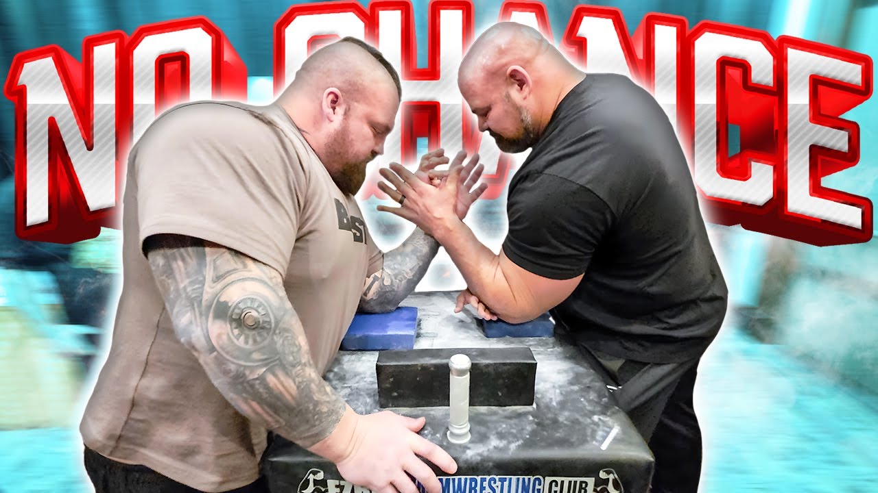 VIDEO: BRIAN SHAW SIZES UP EDDIE HALL • ARMWRESTLING • XSportNews.com